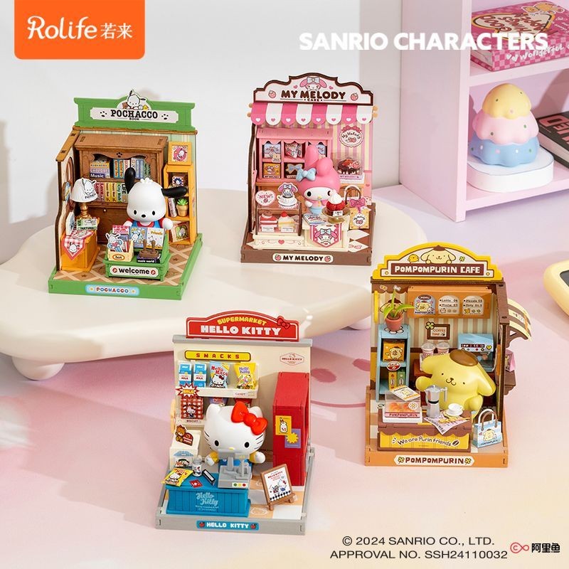R ROLIFE ROLIFE Sanrio Family Cute Fun Store Manager Series DIY Cabin ...