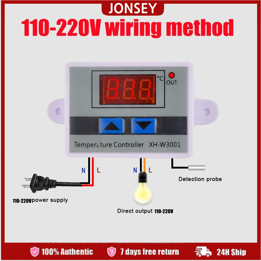 XH-W3001 LED Digital Control Temperature Microcomputer Thermostat ...