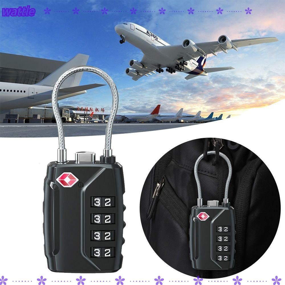 WATTLE 4 Digit Combination Lock, Security Tool Anti-theft Customs ...