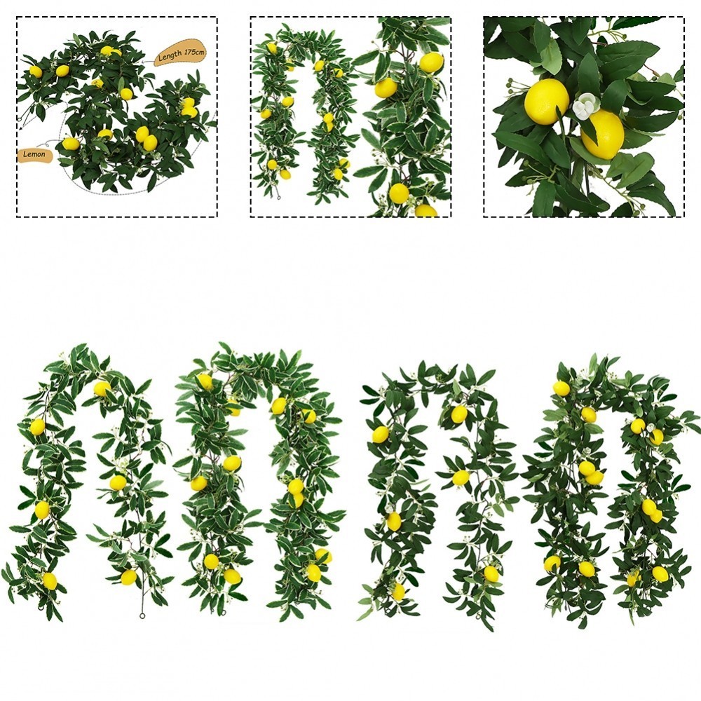 2PC Lemon Rattan Vine Wall Decoration for Dining Table Aesthetic Home ...
