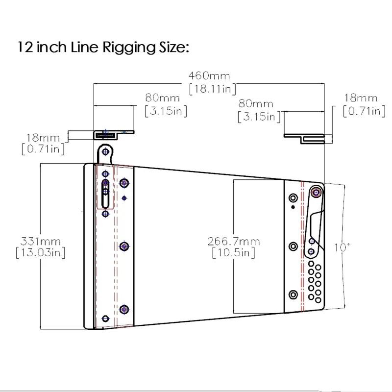 Professional 12 Inch Alu. Line Array Rigging for PRO Audio Speaker,4 ...