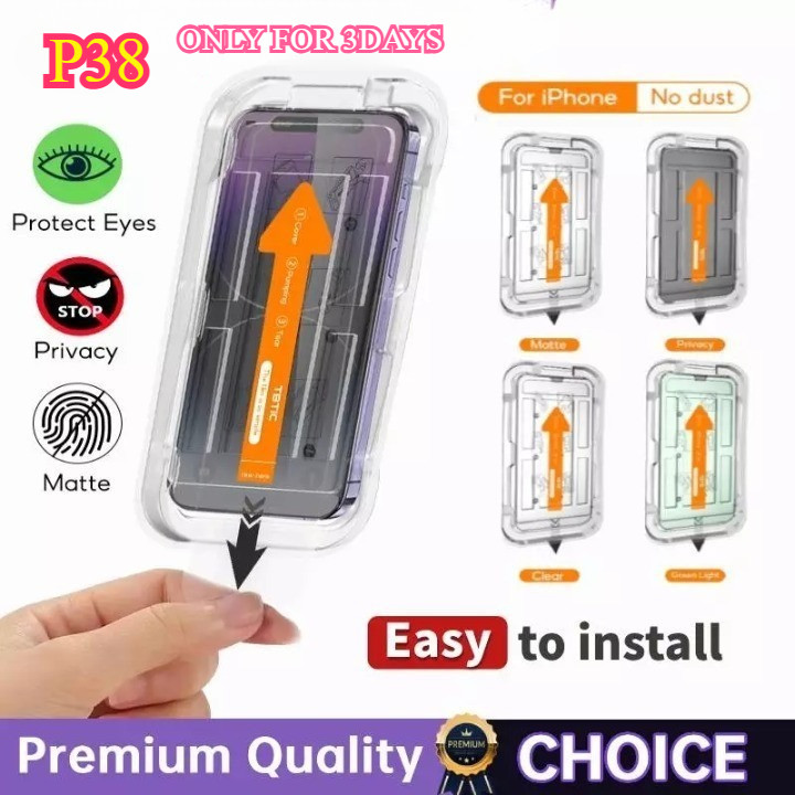 Privacy Screen Protector HD Full Cover Tempered Glass for iPhone 16 ...