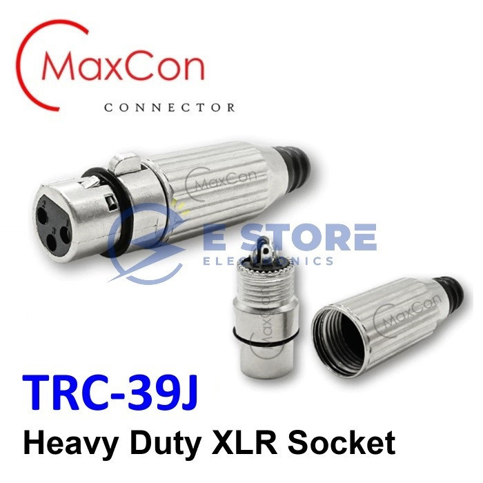 MaxCon TRC-39J Heavy Duty XLR Socket Speaker Terminal Audio Microphone ...