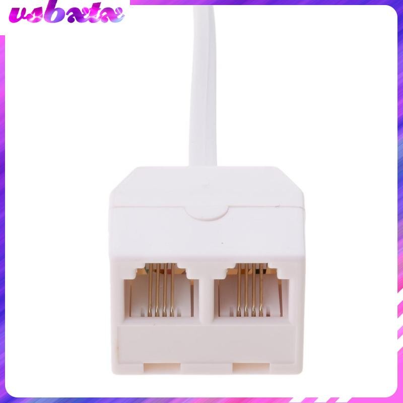 [vsbxtx] RJ11 US Telephone Plug to RJ11 Socket Adapter Splitter, 6P4C ...