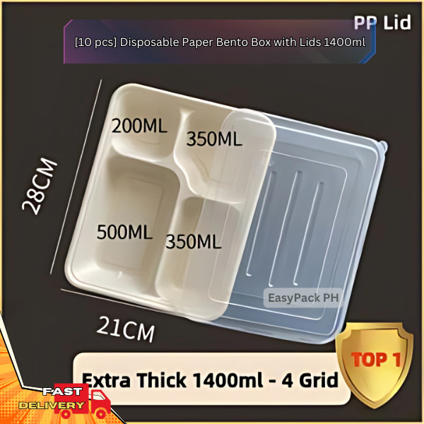 High Quality Bento Box With Lid Cover 3/4/5/6 Grid Partition Takeaway ...