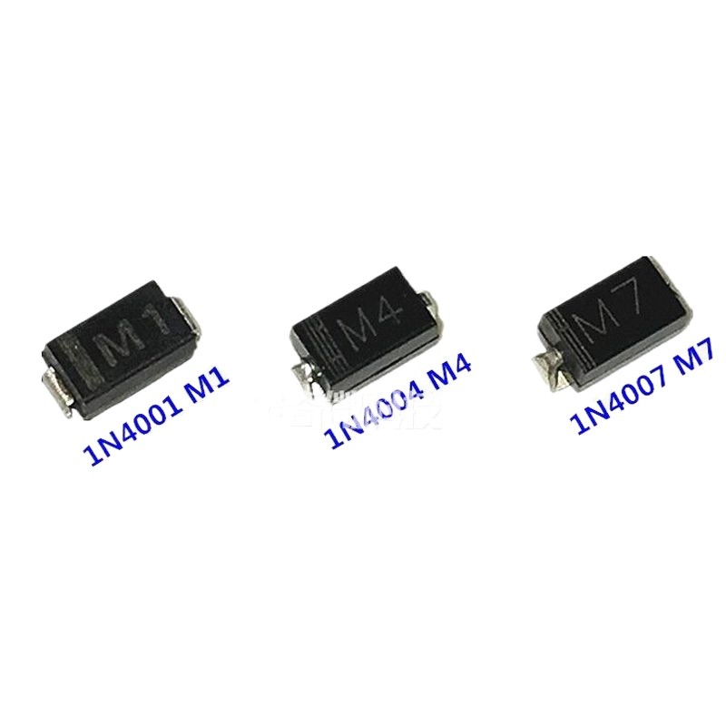 COD☆M1 M4 M7 SMD SMA Rectifier Diode 1N4001 1N4004 1N4007 4*2.5MM 1A ...
