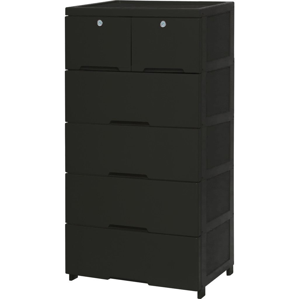 URATEX LOCK-IT DRAWER 5 LAYERS BLACK | Shopee Philippines