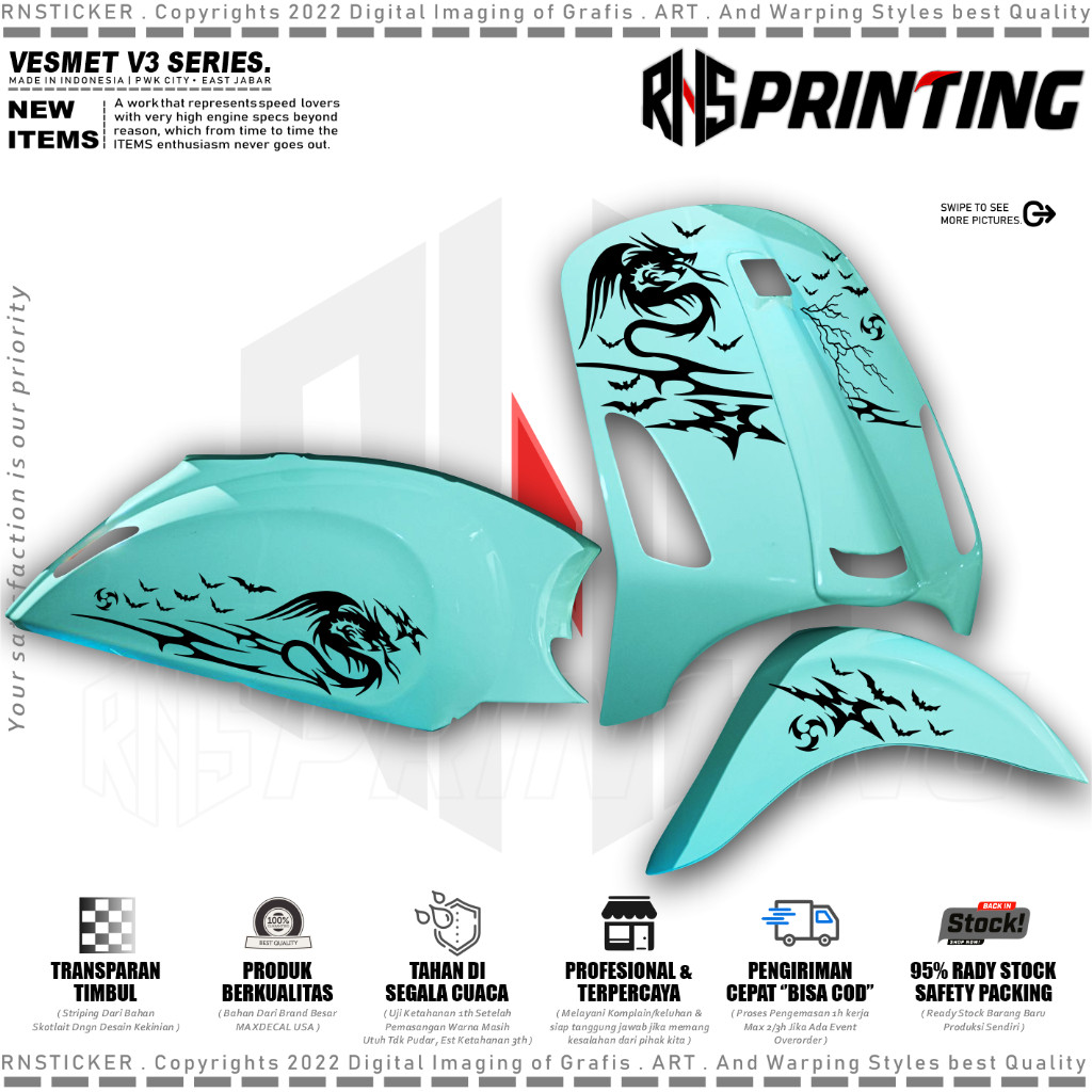 Striping Vesmet Vespa Matic Sprint Lx Primavera 125-150 New Design ...