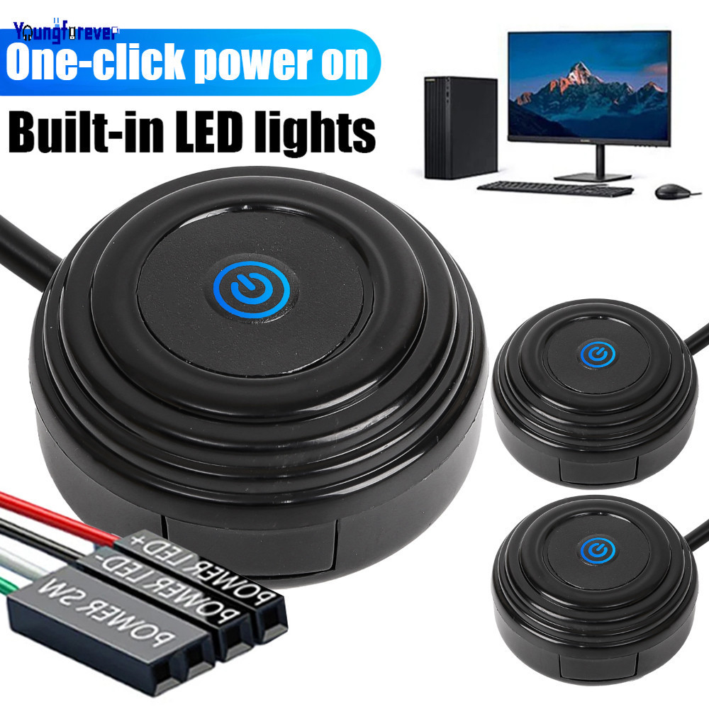 1.8M Desktop Computer Power Switch with LED Lights PC Motherboard ...