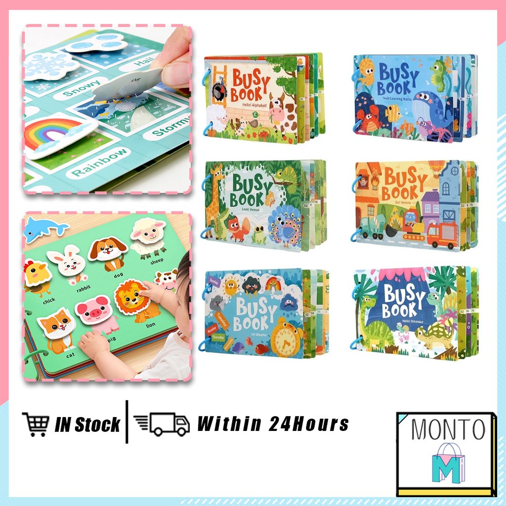 Quiet Book Busy book sticker Montessori Sticker Book For Toddler early ...