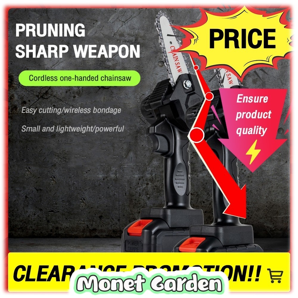 Lithium ion single hand saw, small rechargeable electric chain saw ...