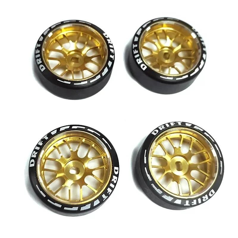 4pcs/set alloy rc wheel rim+ drift tire for 1/28 Wltoys K969 K989 P929 ...