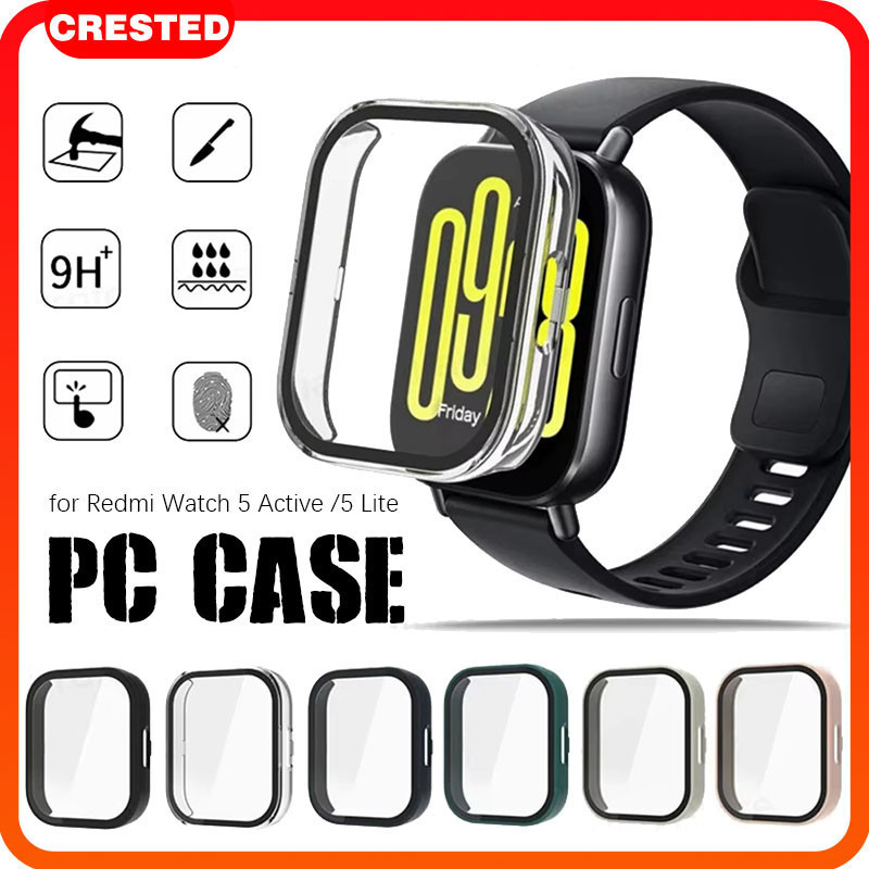 Tempered Glass Case for Smartwatch Redmi Watch 5 Active/5 Lite Hard PC ...