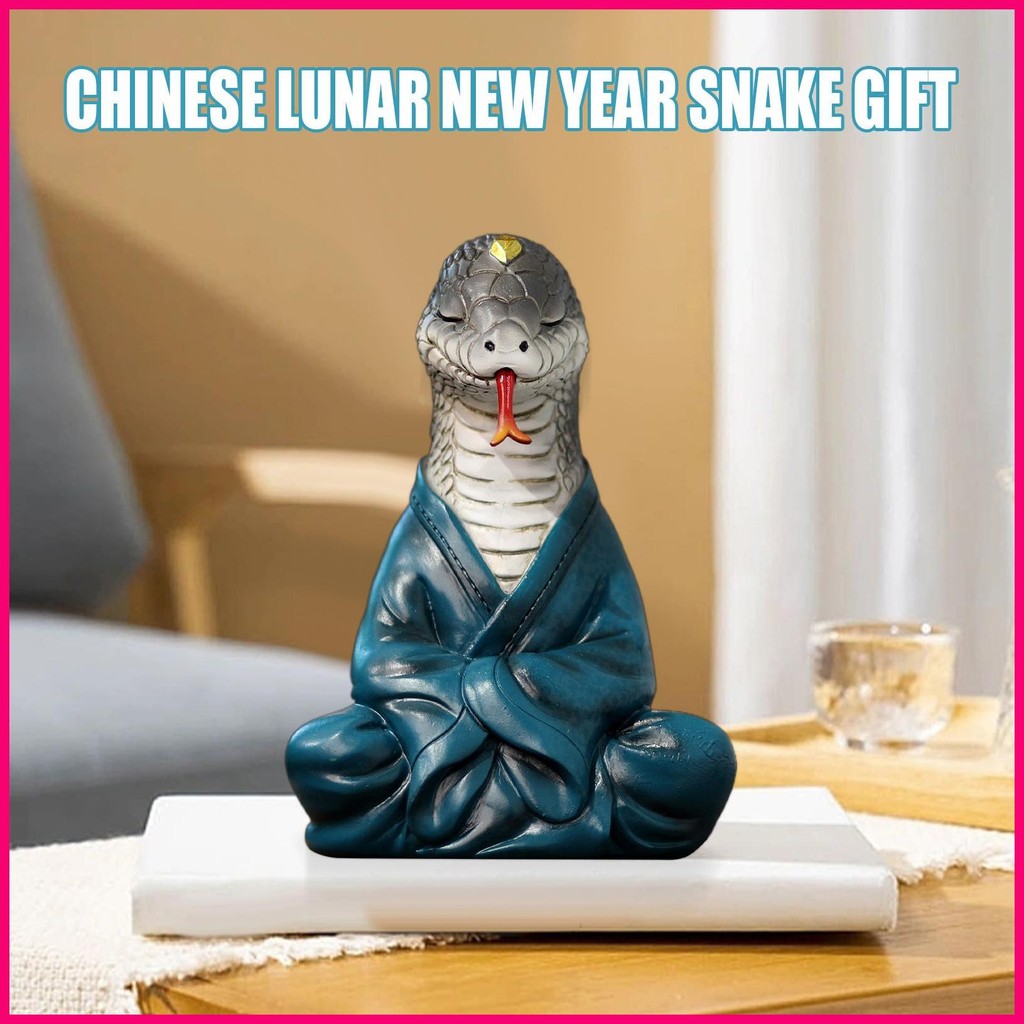2025 Year Of The Snake Statue Snake Buddha Statue Zen Meditation Decor ...
