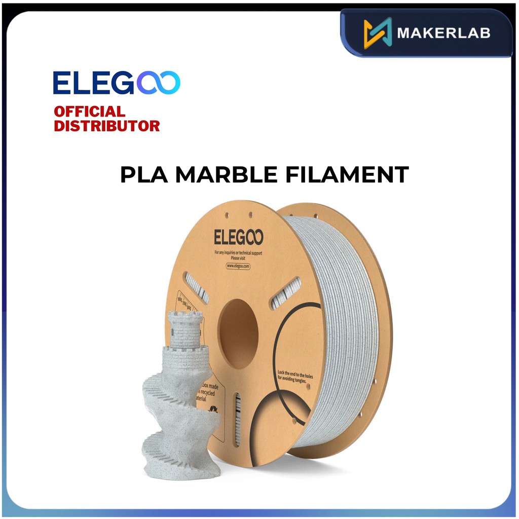 Elegoo PLA Marble 3D Printer Filament 1.75mm 1KG | Shopee Philippines