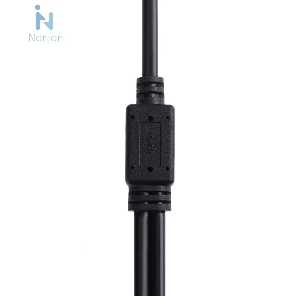 RJ45 Male to 2 Female Splitter DSL LAN Network Ethernet Adapter Cable ...