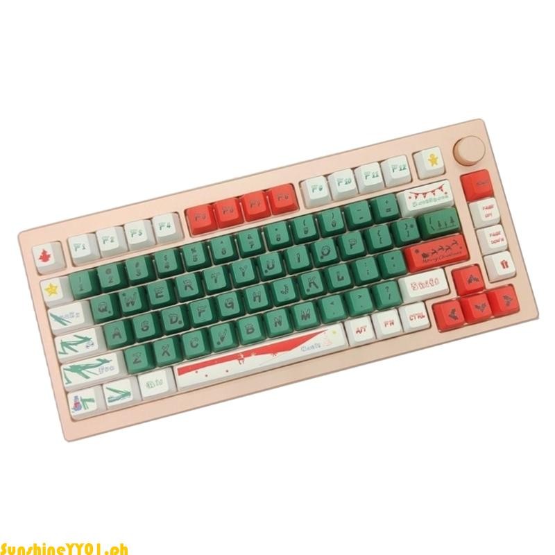SUN 123PCS Christmas Theme Keycaps OEM Profile Mechanical Keyboard ...
