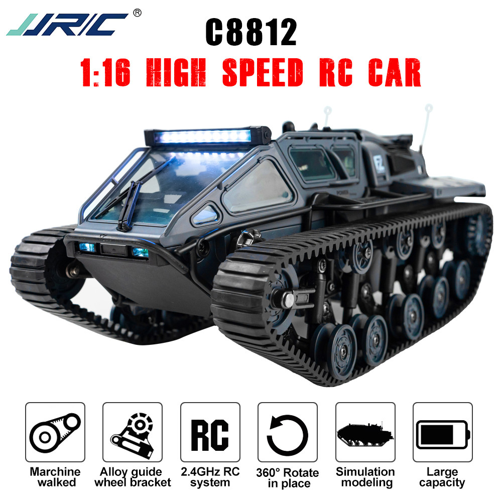 RC Car Toys JJRC C8812 2.4G Full Scale Tracked Tank Model Electric Off ...