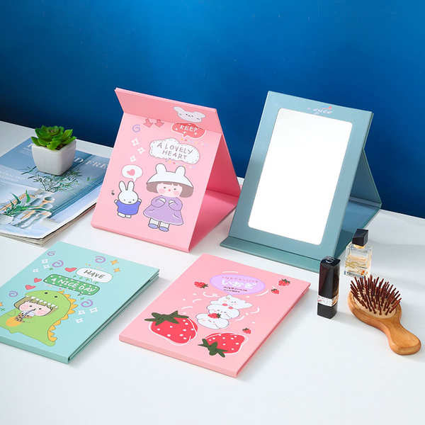 vanity mirror mirror with light for makeup Cute Folding Makeup Mirror ...