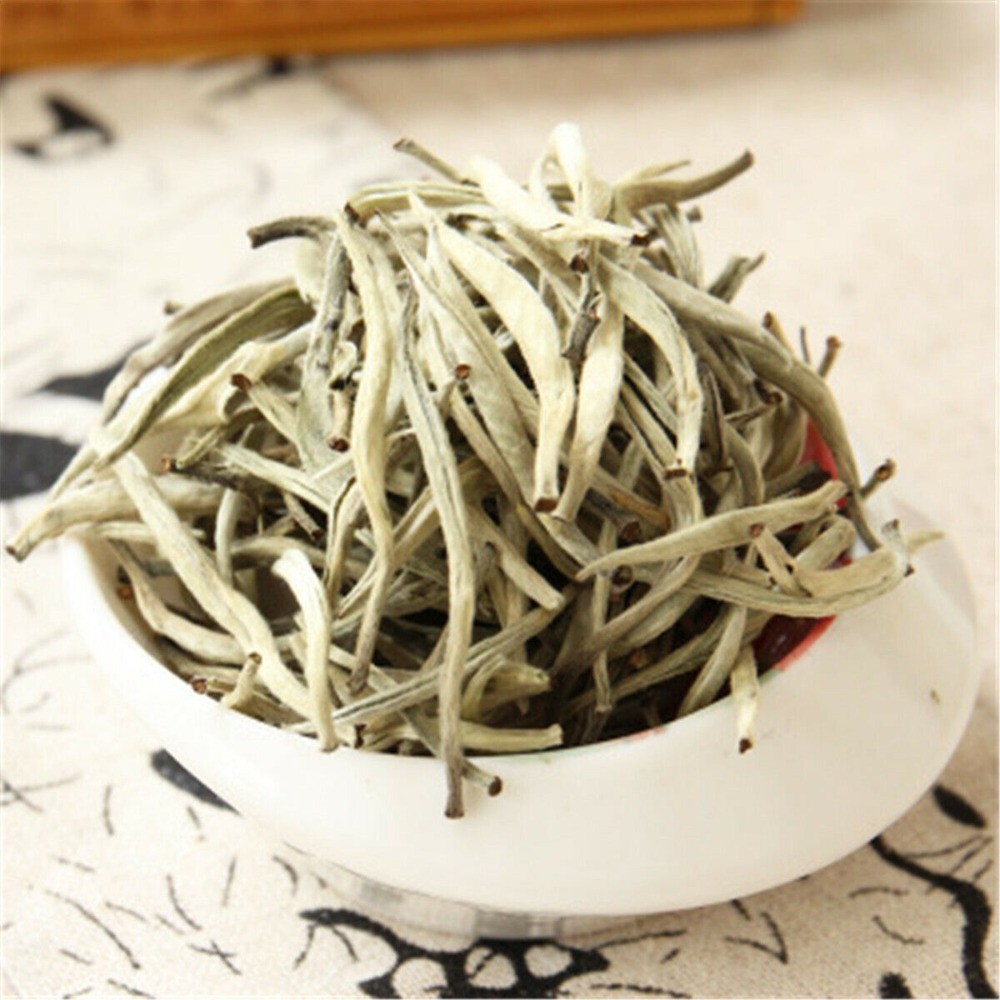 New Organic 50g Bai Hao Yin Zhen Silver Needle White Loose Leaf Buds ...