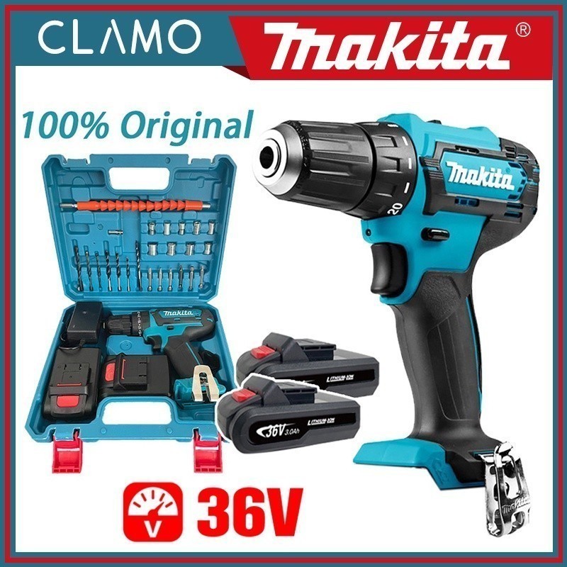 Makita 36V DF333D Portable Cordless Drill with Hammer 2 Batteries ...