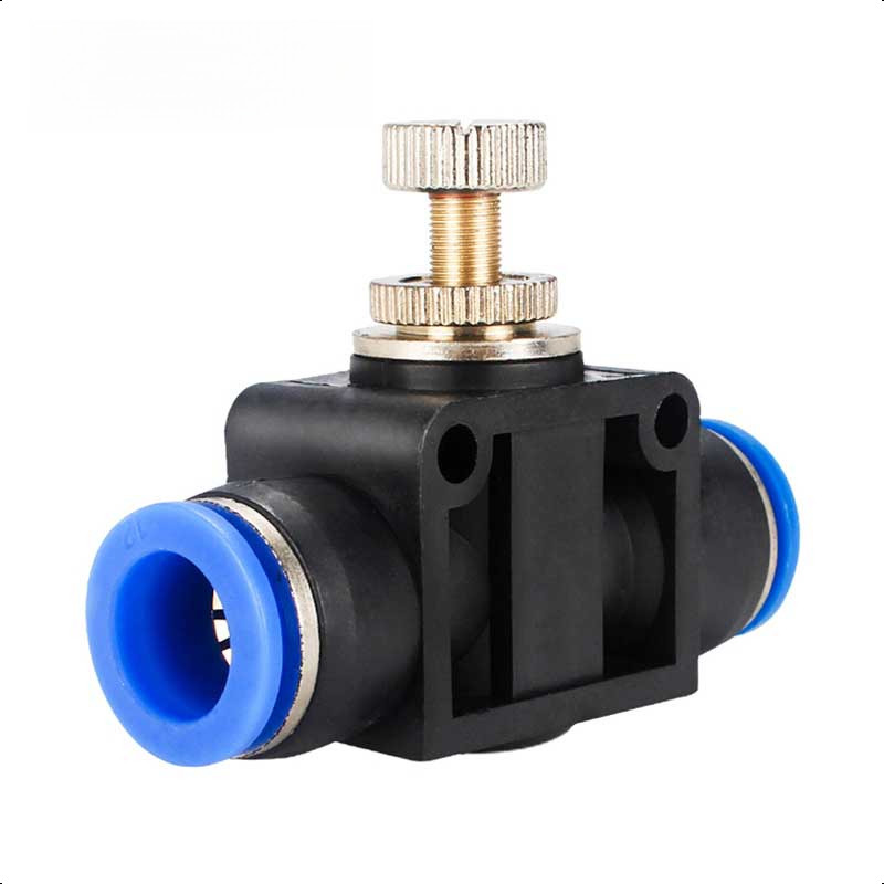 Pneumatic Air 6 Airflow Regulator Hose Tube Gas Adjust Connectors Flow Speed Control Valve 6mm ...