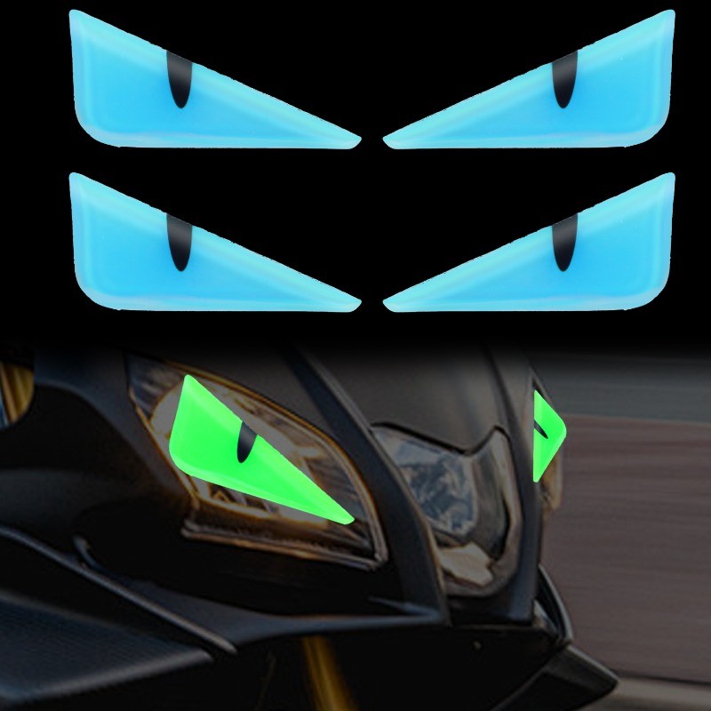 Luminous Devil Eye Stickers - Dazzle Colour Luminous Cat Eyes Decal ...
