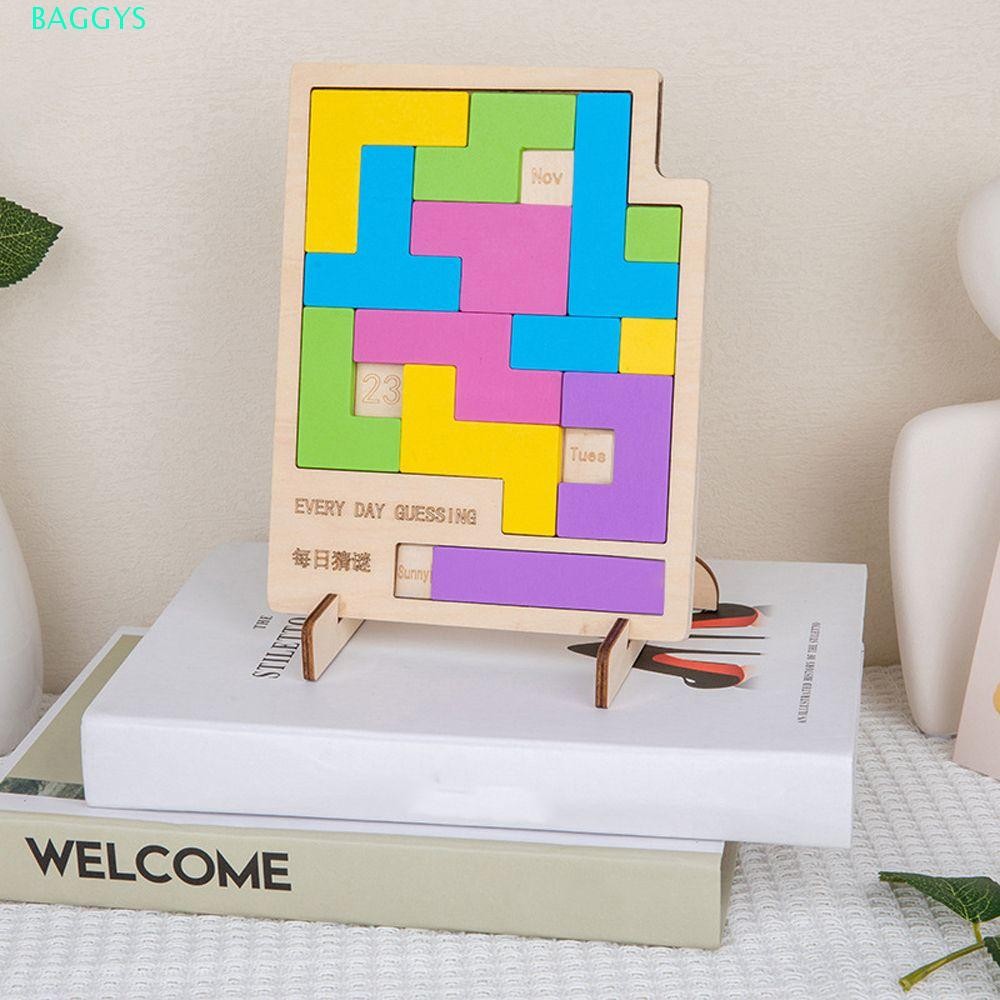 BAGGYS Wooden Calendar Puzzles For Kids Cute Creative IQ Tangram ...