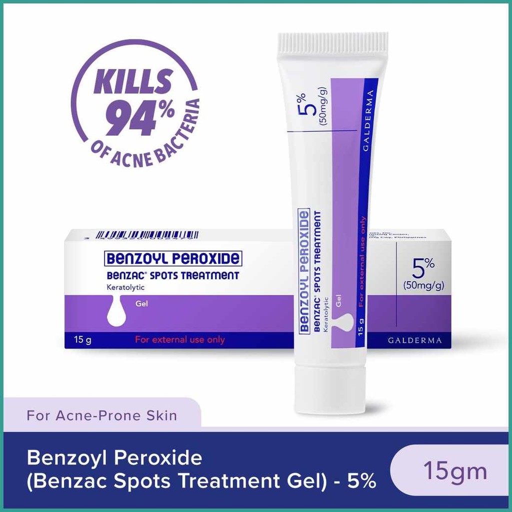 Benzac)lk)Benzoyl+yZ]Peroxide>vB)Spots}bu)Treatment}N)Gel|N(5%|I)15gm}a ...