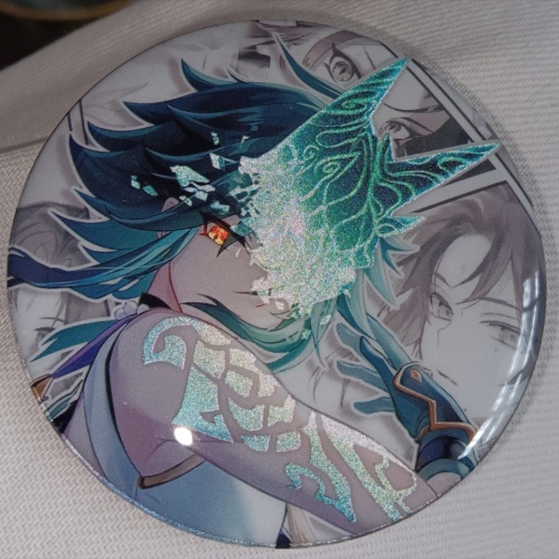 1Pcs Anime Game Genshin Impact Cosplay Reflective Badges Xiao Pins ...