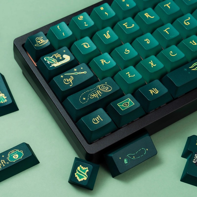 【Keycap Only】Slytherin Keycap Harry Potter 127 Keys PBT Dye-sub Cherry ...