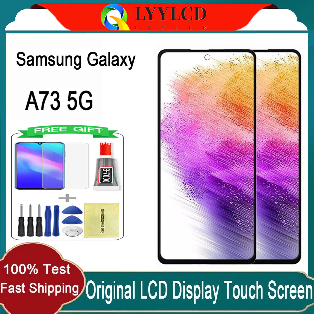 AMOLED/TFT for Samsung Galaxy A73 5G LCD Display Touch Screen With Frame Replacement | Shopee ...