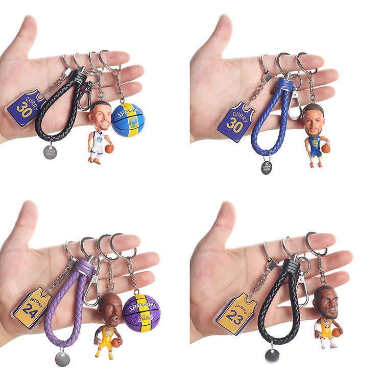 Basketball Keychain Kobe, LeBron, Curry, Irving NBA Basketball Figurine ...