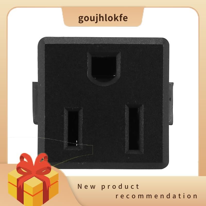 goujhlokfe AC 125V 15A Panel Mount US Outlet Power Socket Black ...