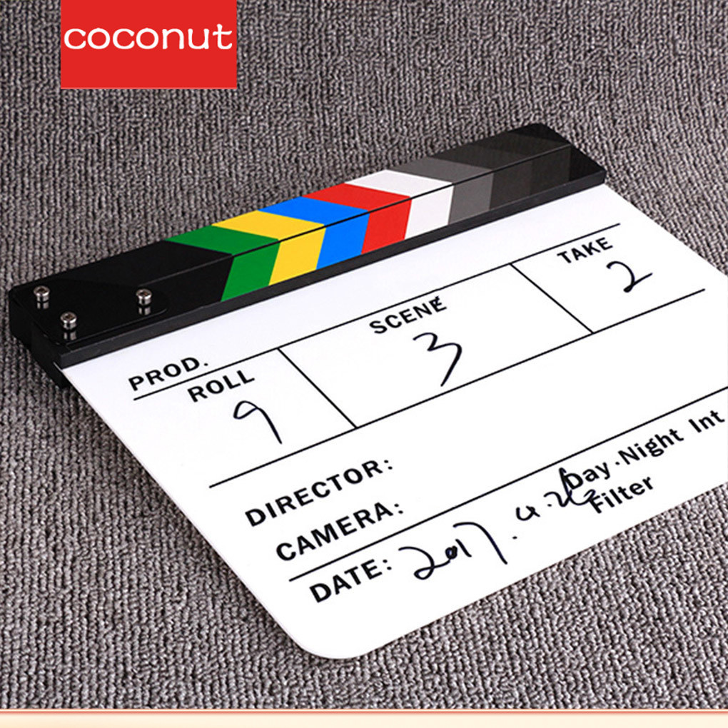 Vlog Director Cinema Clapperboard Notice Plate Professional Clapboard ...
