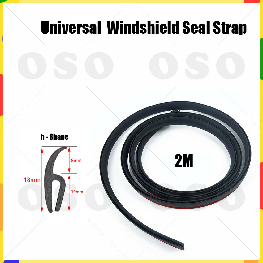 2 Meters Type H Universal Windshield Rubber Seal Strip With Self ...