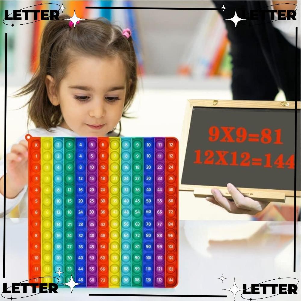 LET Multiplication Table, 2 in 1 Rainbow Dimple Fingertip Toy Digital ...
