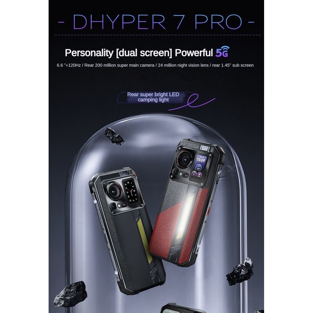 HOTWAV Hyper 7 Pro Dual Screen Tri-Proof Smart Phone5G Android Large ...