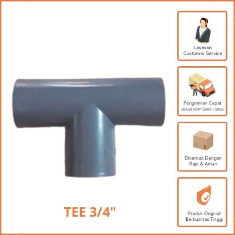 Pvc Tee 3/4 inc Paralon Connection Pipe letter T | Shopee Philippines