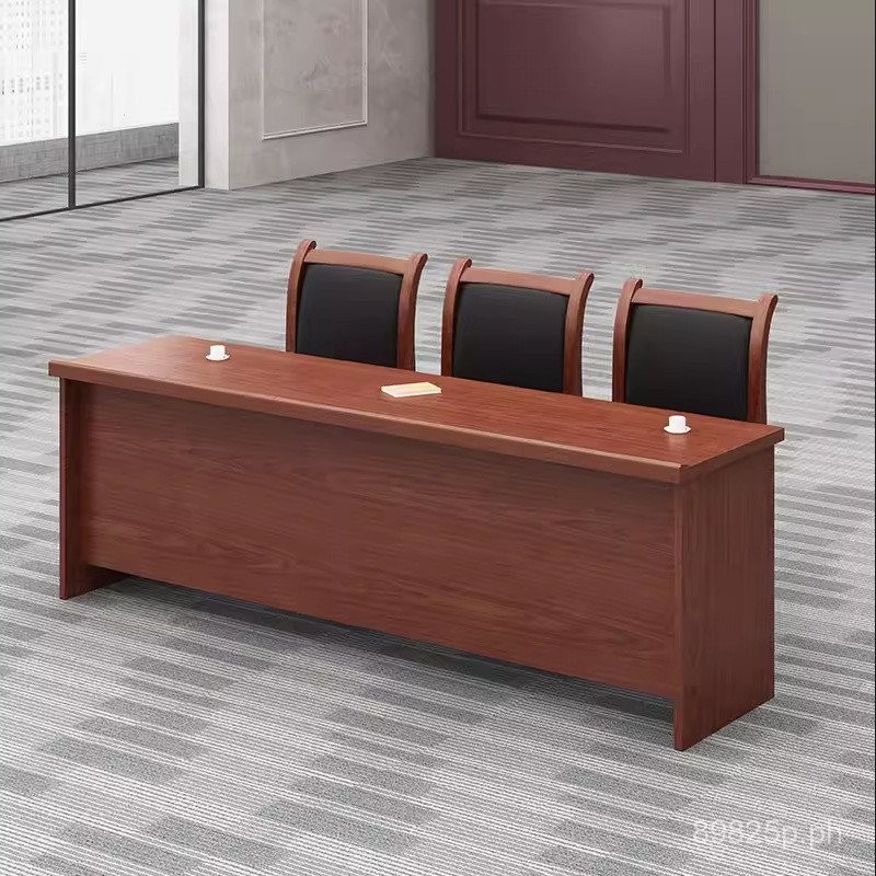 Double Meeting Long Table Solid Wood School Rostrum Office Training Paint Bar Table Conference ...