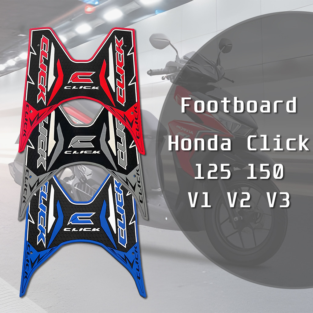 Honda Click Footboard Rubber Matting With Bolts For Click 125i 150i V1 ...