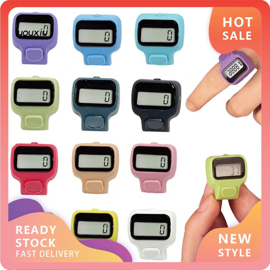 YX 5-digit Number Count Clicker Electronic Counter Tool 5-digit Led Finger Ring Counter Clicker ...