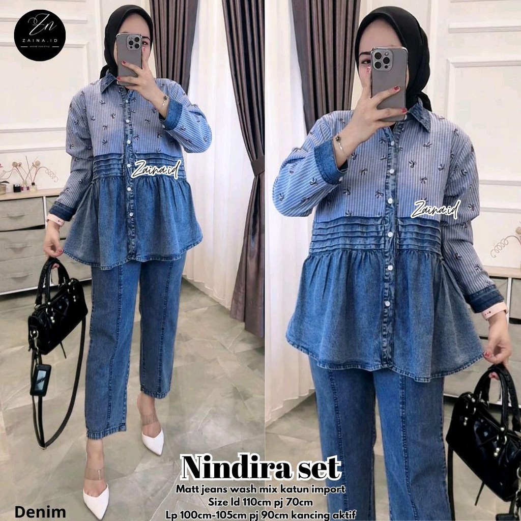 KATUN Ready to Ship • Nidira Jeans Set • ginal Zaina Id • Trouser Set ...