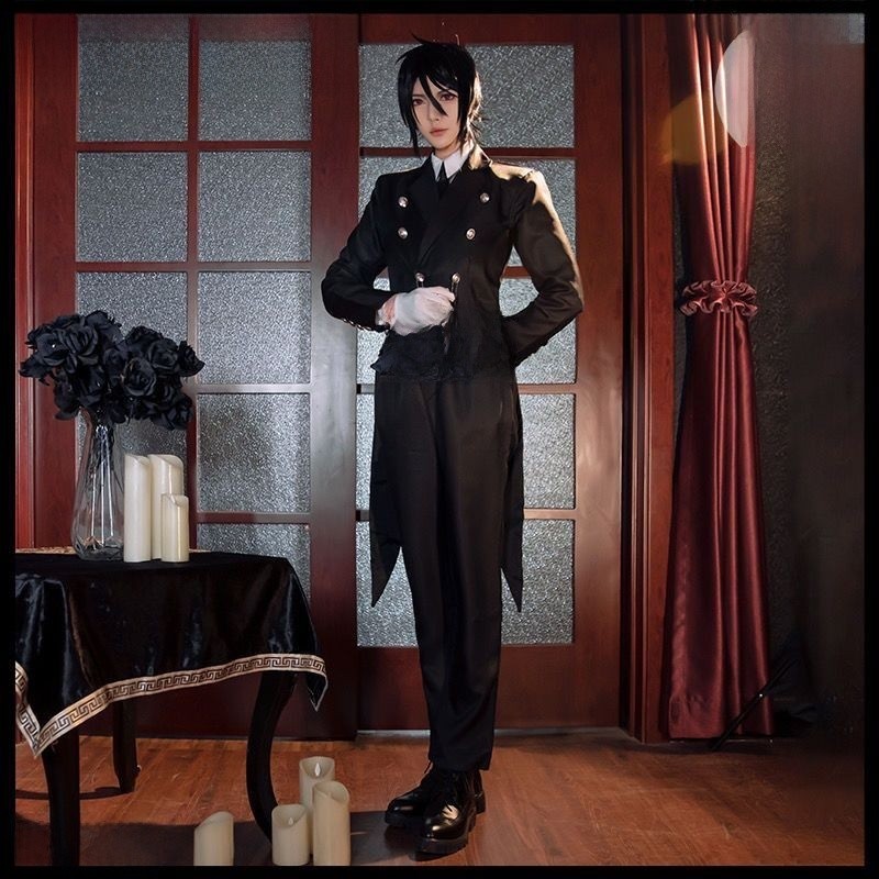 Anime Original Black Butler Cos Costume Butler Suit Cos Suit Sebastian ...