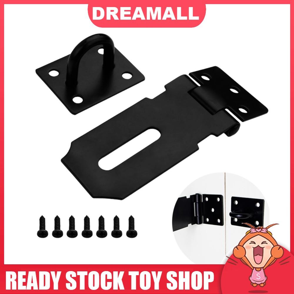 3/4/5 Inch Hasp and Staple Stainless Steel Door Hasp Lock Black Gate ...