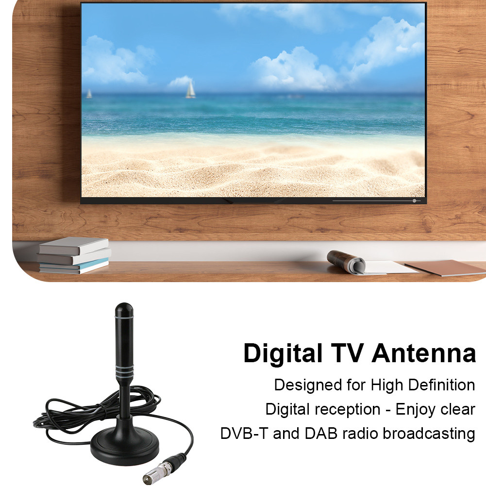 5-1pc HDTV Antenna Indoor Outdoor Digital TV Antenna Plug and Play ...