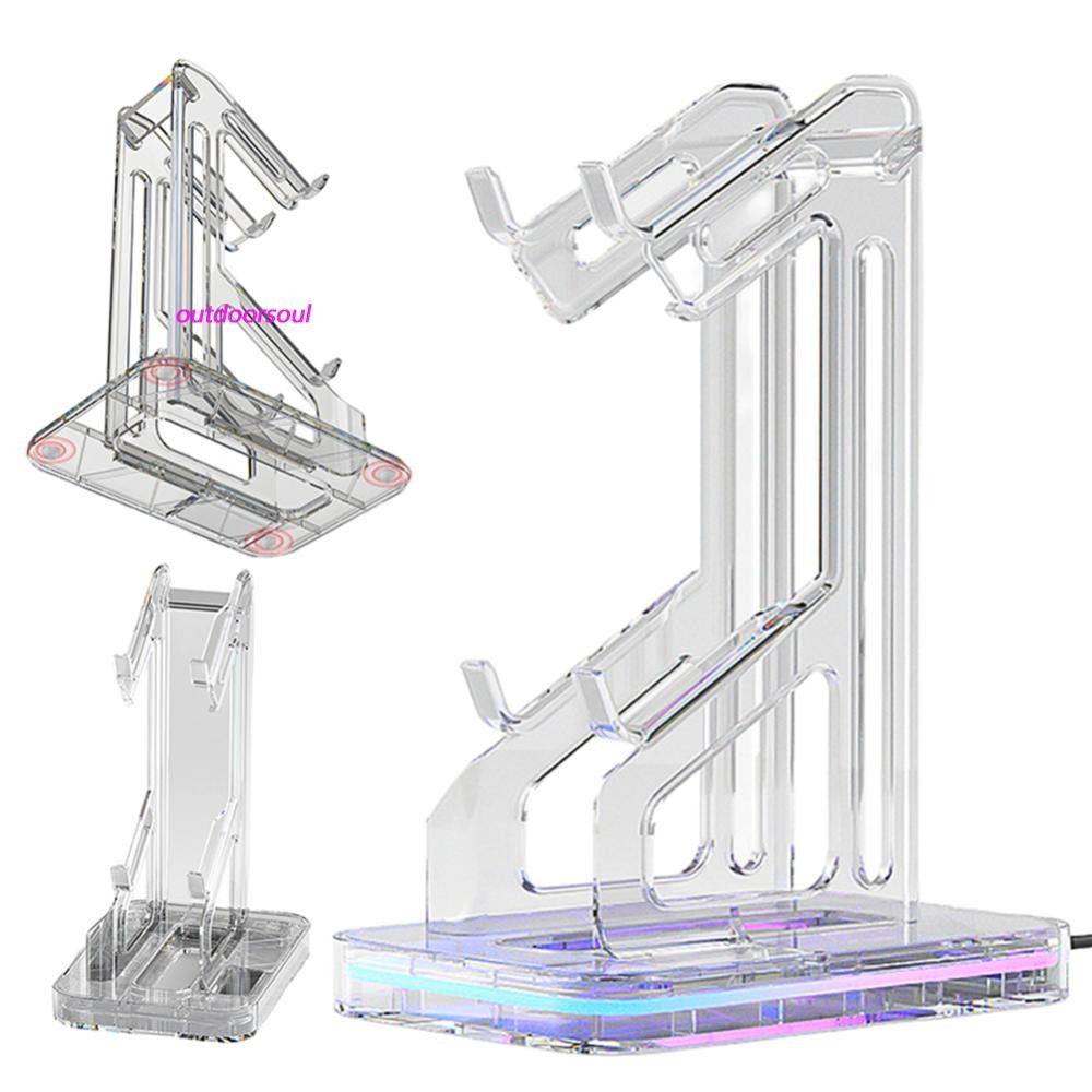 RGB Dual Game Controller Holder Desk Mount Controller Display Stand ...