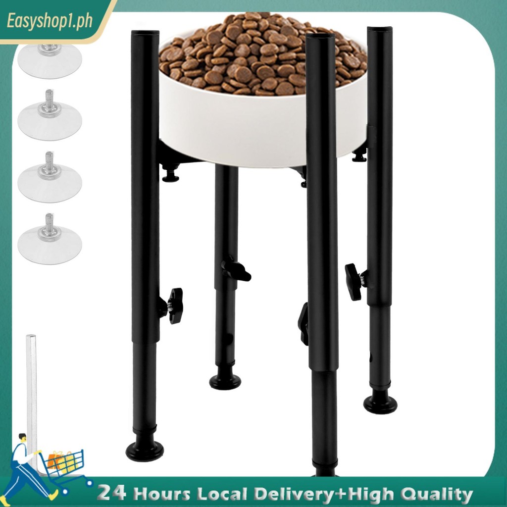 Elevated Dog Bowl Stand Adjustable Metal Raised Dog Bowl Stand Portable ...
