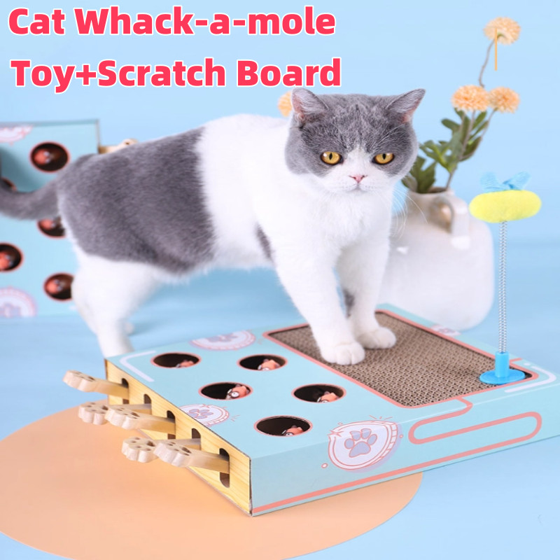 Cat Scratch Board Whack-a-mole Cat Scratching Interactive Play Pet ...