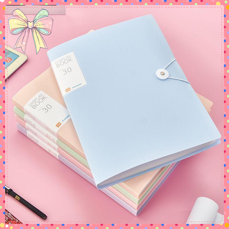 A4 File Bag Transparent Binder File Folder Storage Student Test Paper ...